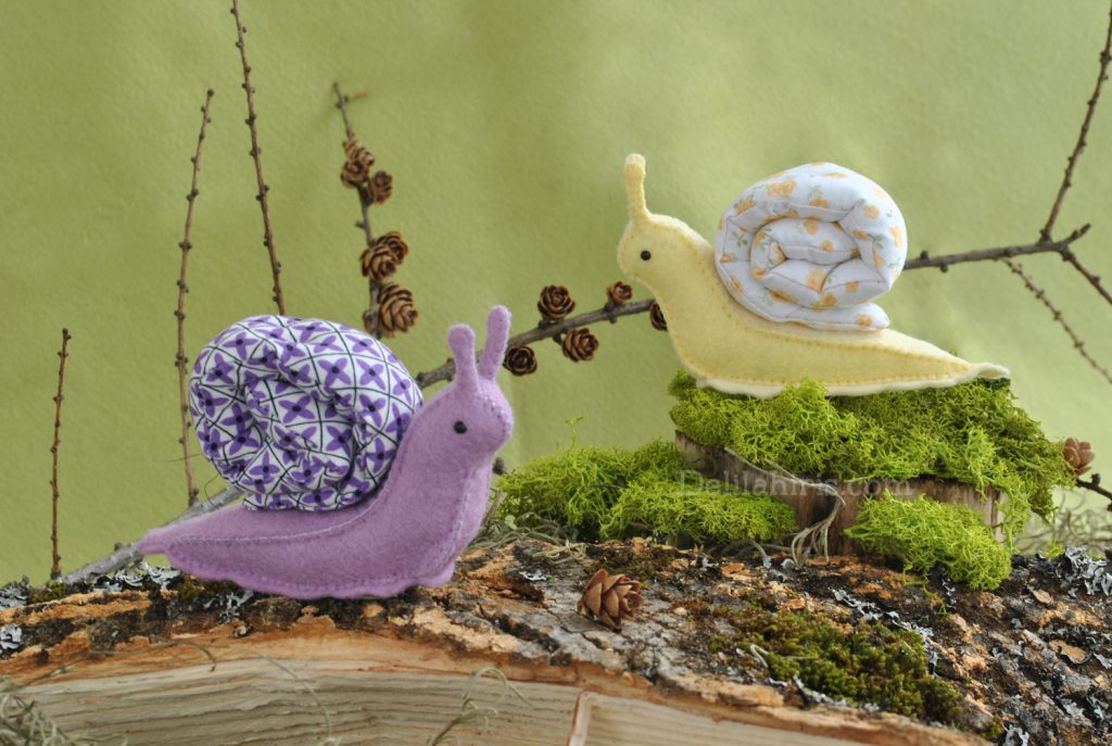 Felt Snail Sewing Pattern – Delilah Iris Felt Crafts