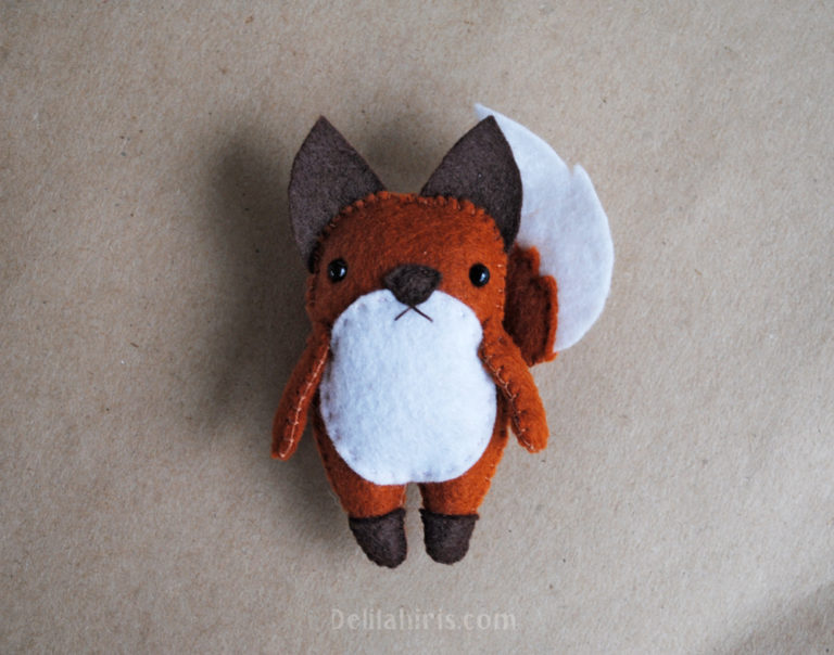 Fox Ornament Pattern DIY Woodland Felt Softie – Delilah Iris Felt Crafts