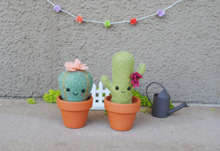 Felt Cactus Pattern – DIY Hand Sewing Crafts! – Delilah Iris Felt Crafts