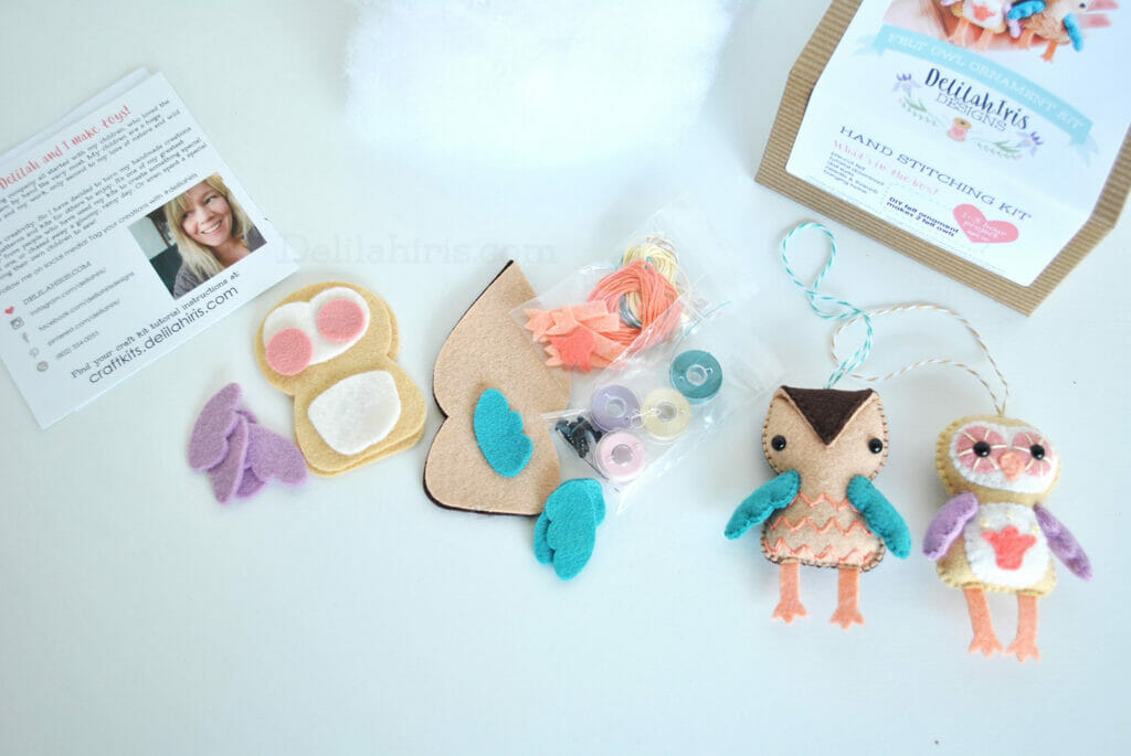 DIY Owl Felt Ornament Kit – Delilah Iris Felt Crafts